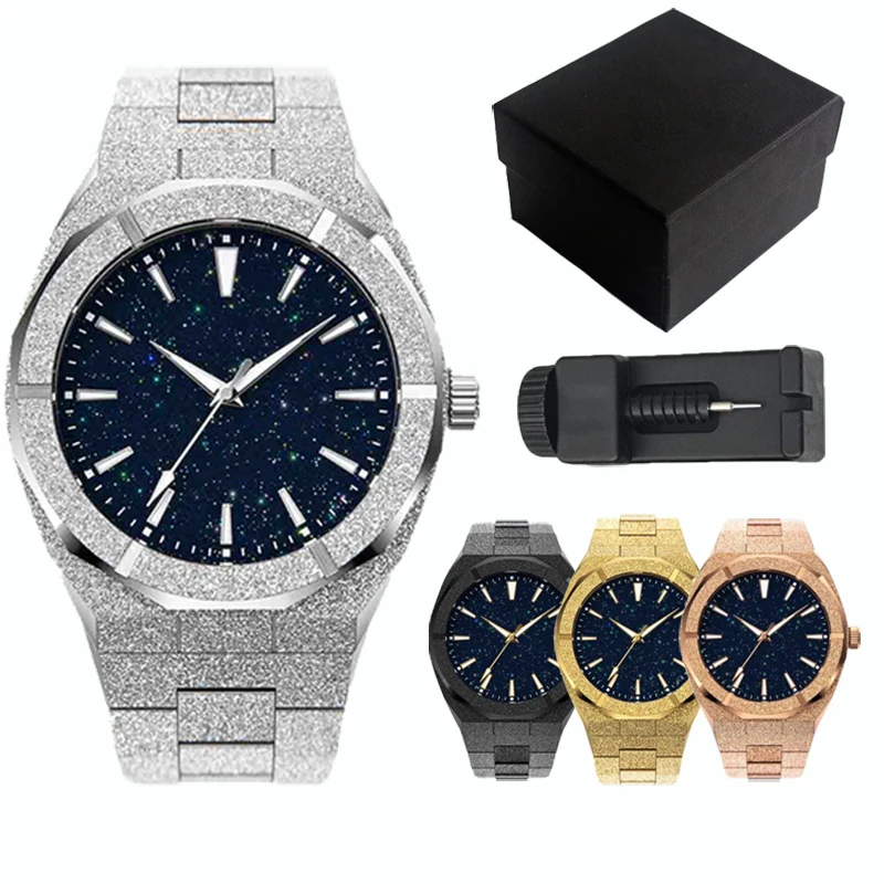Luxury Brand PR Style Glitter Star Dust Dial Minimalist Frosted Men ...
