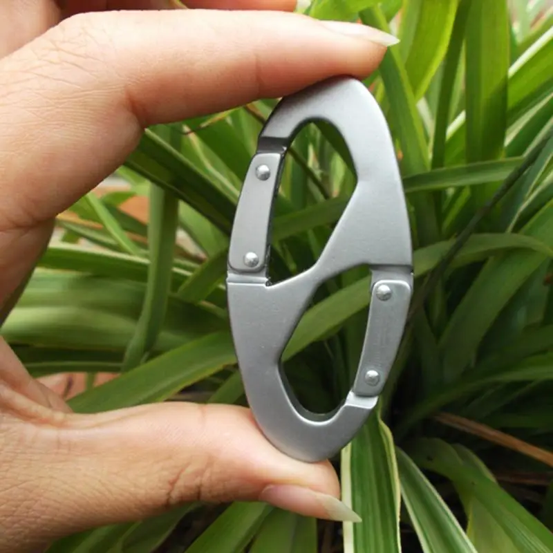 1pcs-Climbing-Equipment-8-Shape-Steel-Carabiner-Key-Survival-Clip ...