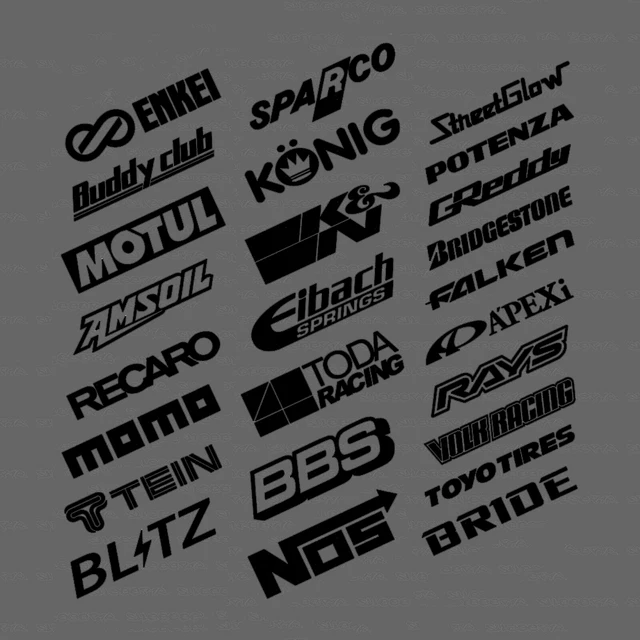 Car Racing Logo Stickers