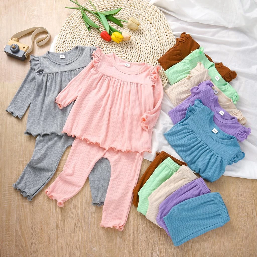 Cotton Long Sleeve Set | Cotton Kids Outfit | Cotton Clothes Set ...