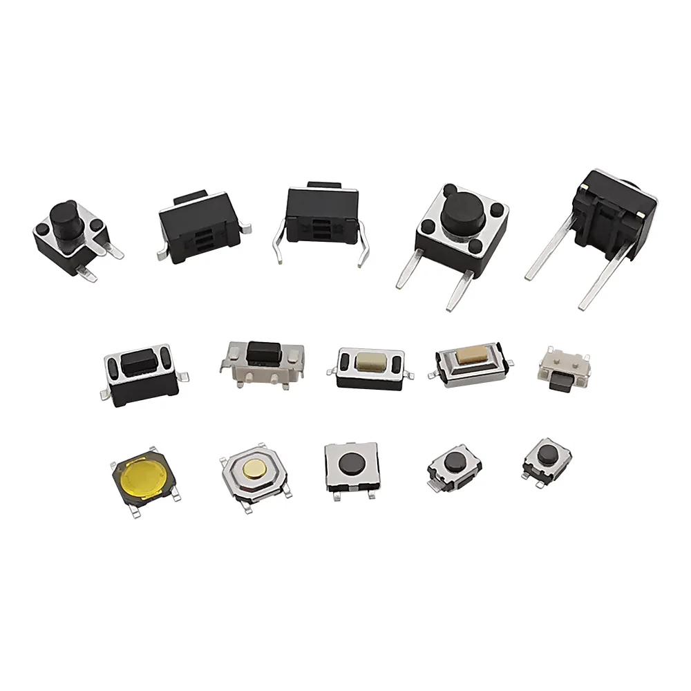 Push Button Cap 125 Pcs 25 Values Micro Tactile Switch SMD & DIP,4 Pin ...