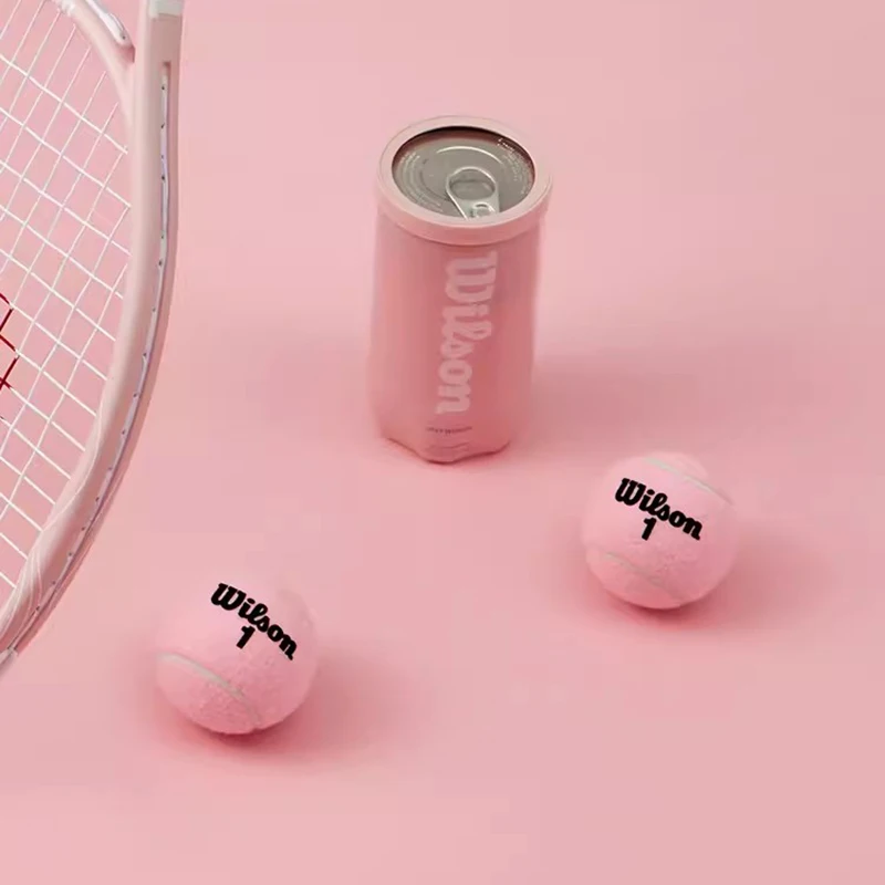 2Pcs-WILSON-Professional-Pink-Tennis-Training-Ball-Beginner-Matches ...
