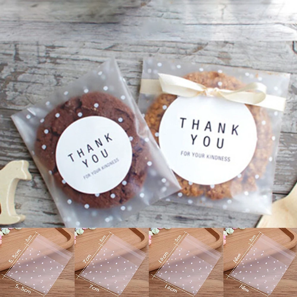 100pcs-Self-Adhesive-Cookie-Bag-Snack-Bags-Resealable-Cellophane-Bags ...