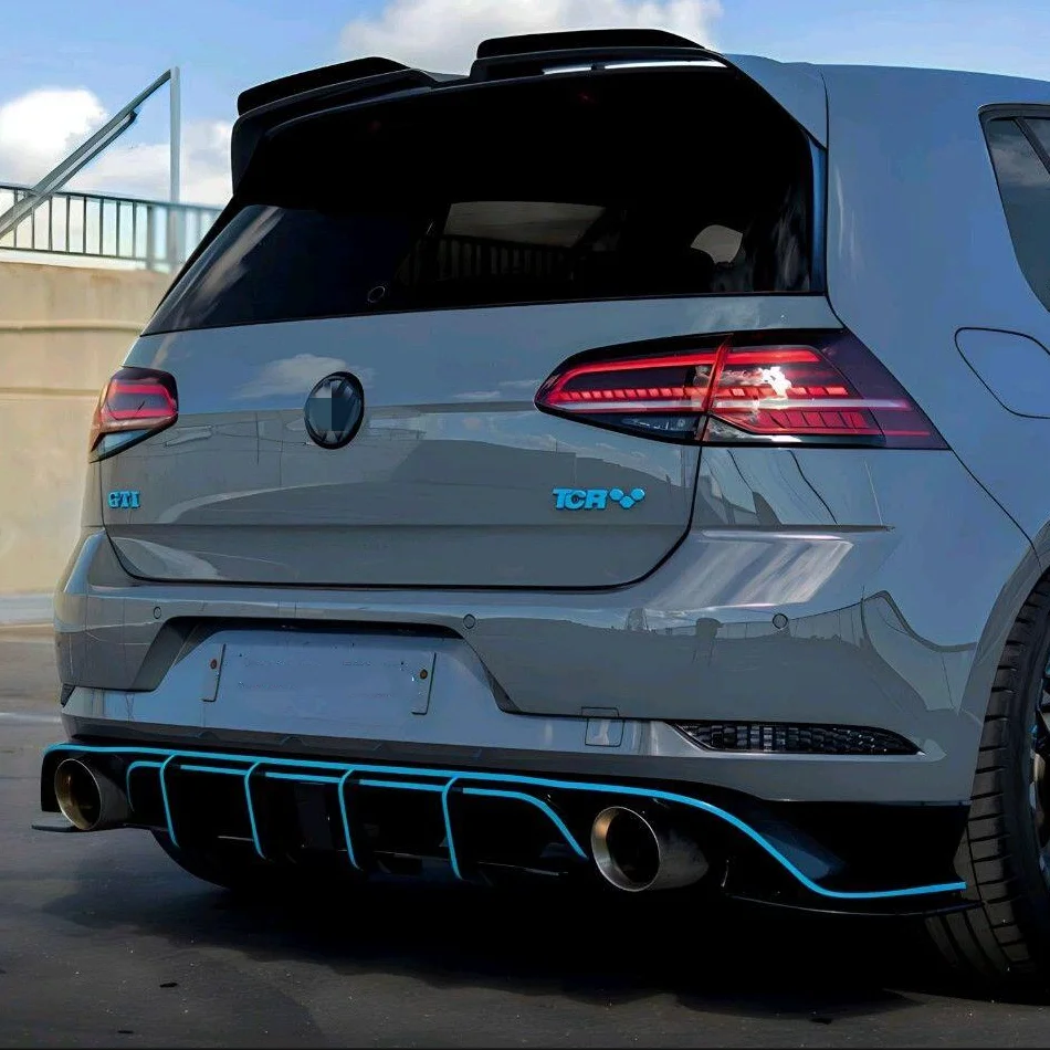 Maxton-Style-Rear-Bumper-Diffuser-Valance-Gloss-Black-Blade-Spoiler ...