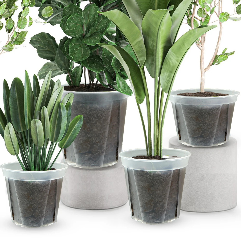 Plastic-Clear-Plant-Root-Control-Pot-Transparent-Breathable-Flower-Pot ...