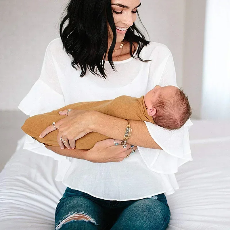 Baby-Swaddle-Bamboo-Cotton-Blanket-Wrap-Gauze-Feeding-Scraf-Burp-Cloths ...