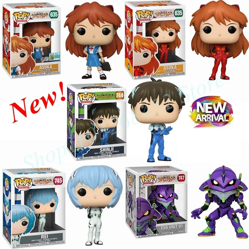 Funko POP Evangelion Asuka #635 Shinji #744 Langley Soryu Rei #745 ...