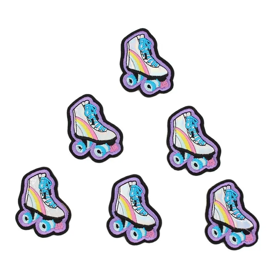 10pcs-Cartoon-Skating-Shoes-Patch-Iron-On-Clothes-Stickers-DIY-Shirts ...