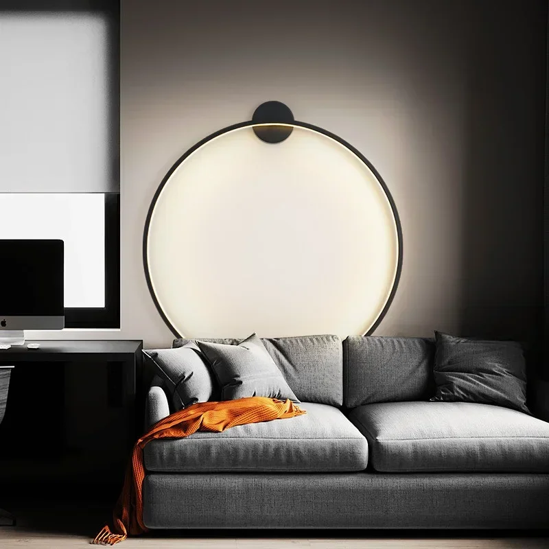 Modern-Black-Gold-Circle-Led-Wall-Lamp-Bedroom-Decoration-Led-Wall ...
