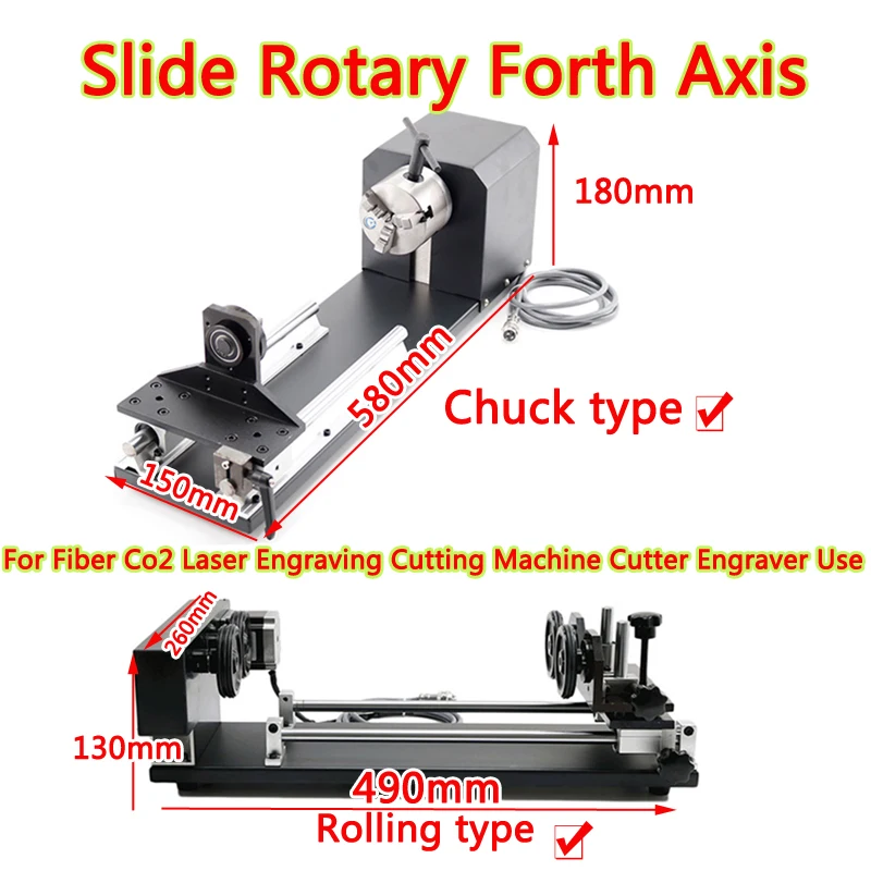 Universal-Chuck-Type-And-Rolling-Type-Slide-Rotary-Forth-Axis-For-Fiber ...