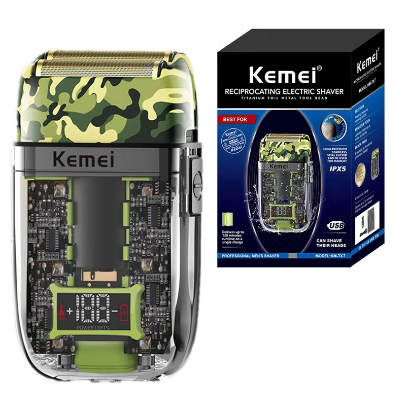 Original Kemei Hair Beard Electric Shaver For Men Barber Electric Razor ...