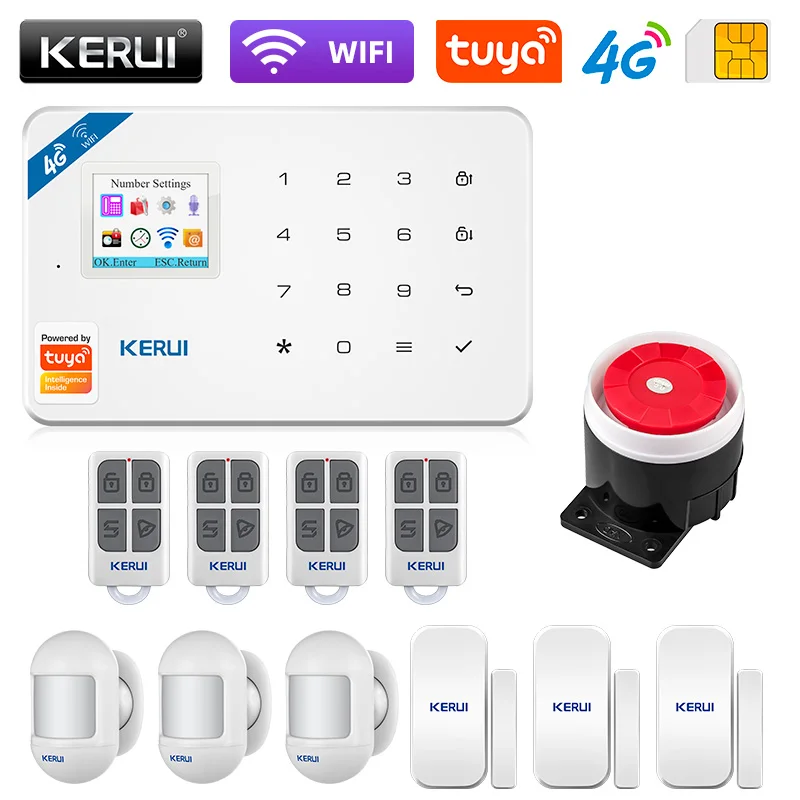 KERUI-sistema-de-alarma-inteligente-W184-Tuya-para-el-hogar-alarma-de-seguridad-antirrobo-con ...