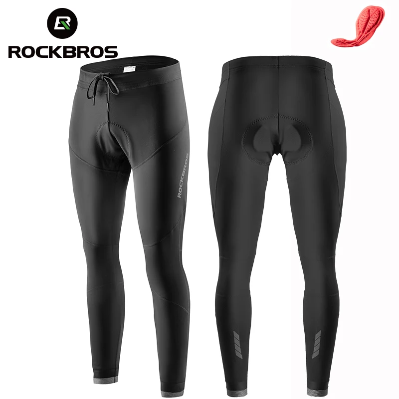 ROCKBROS Winter Men's Keep Warm Bicycle Long Pants Shockproof Sponge ...