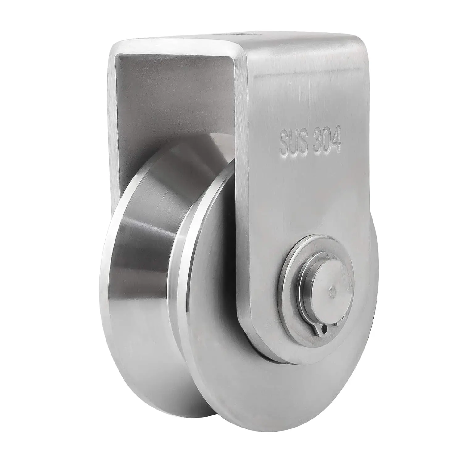 U-Type-Single-Wheel-Pulley-Roller-304-Stainless-Steel-360-Degree ...
