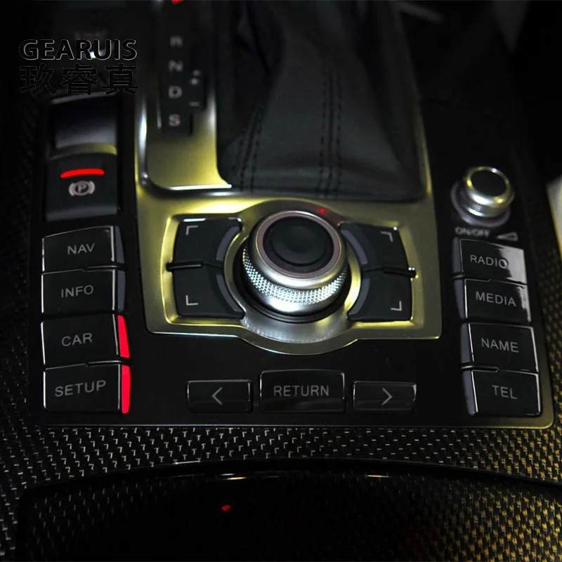 Car-Styling-Central-control-Gear-Shift-Panel-Multimedia-Handbrake ...