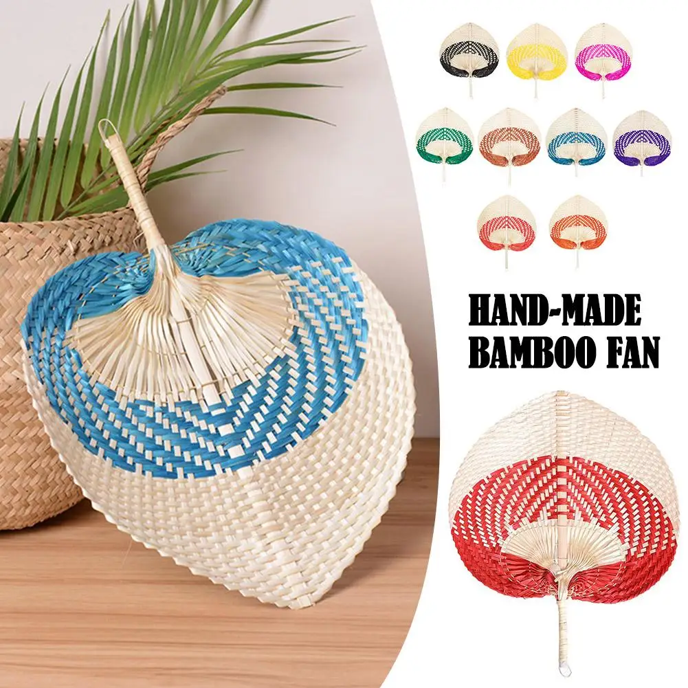 Portable-Handmade-Straw-Woven-Fans-Craft-Summer-Cooling-Bamboo-Palm ...