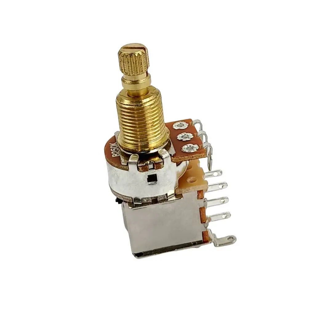 1pcs Guitar Push/Push Potentiometer A250K/B250K/A500K/B500K Brass Short ...