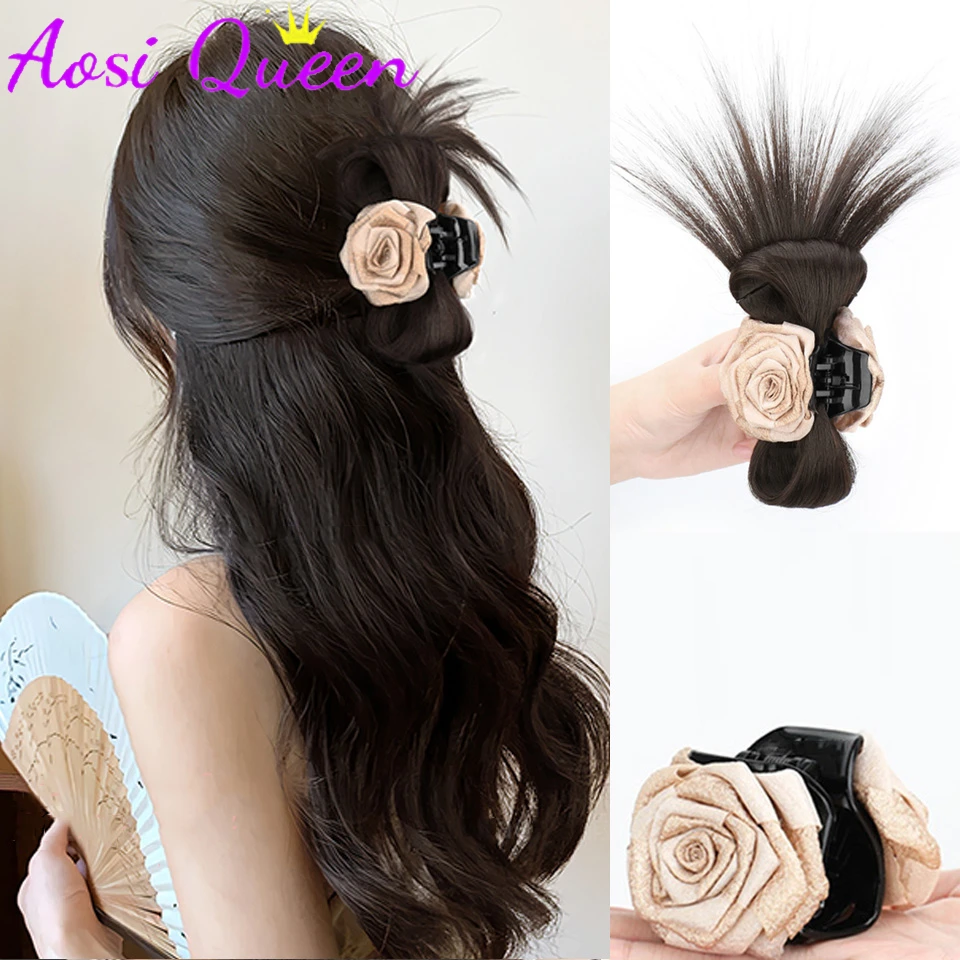 AOSI-Synthetic-Half-tied-Chicken-Feather-Shuttlecock-Ball-Head-Wig-Hair ...
