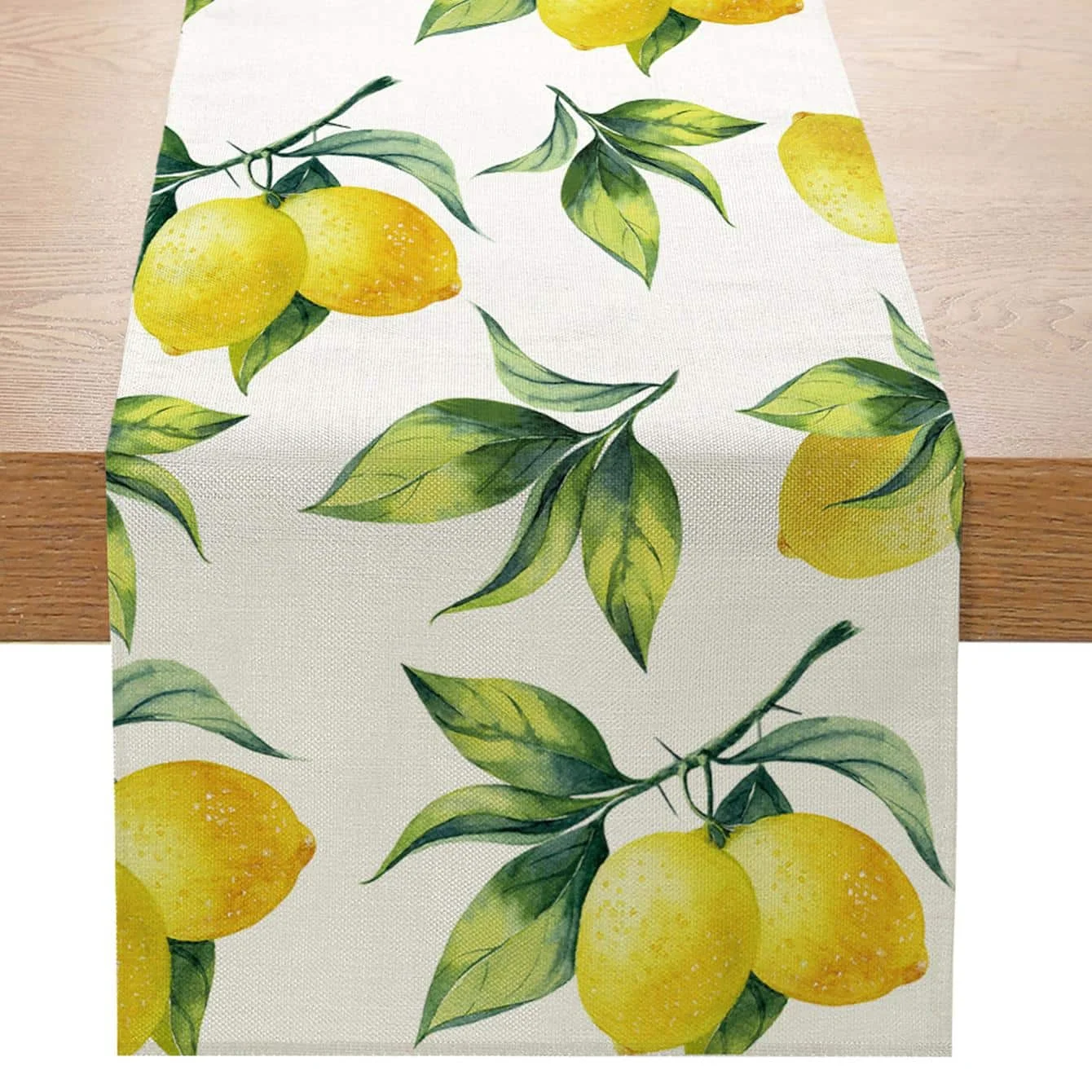 Summer-Freshness-Lemon-Pattern-Table-Runner-Linen-Home-Decoration ...