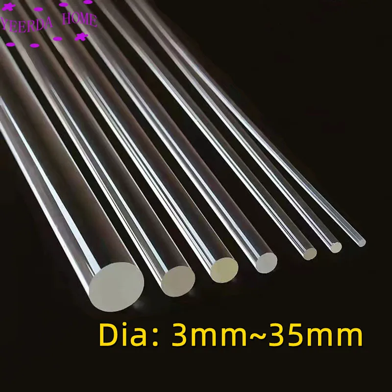 3mm-35mm-Dia-Clear-Acrylic-Plexiglass-Lucite-Rod-Bar-DIY-Decor ...