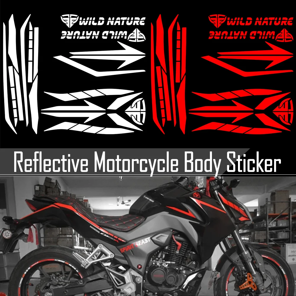 For HONDA CB190R SUZUKI YAMAHA KAWASAKI KTM Waterproof Reflective ...