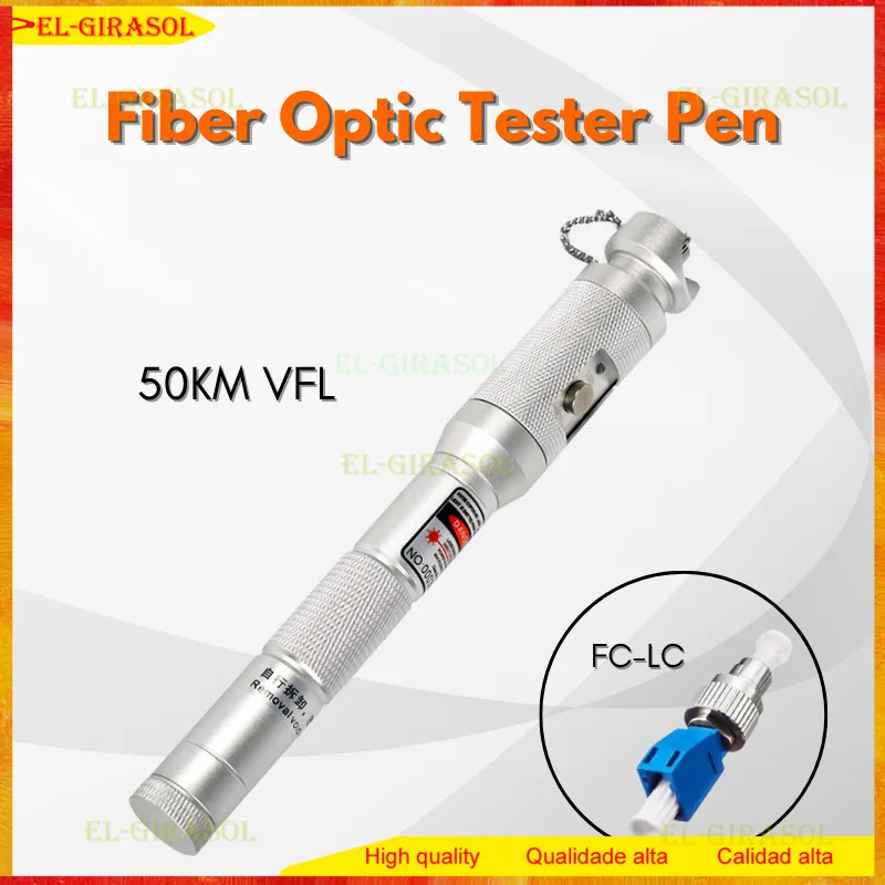 Red Light Visual Fault Locator Fiber Optic Cable Tester 1MW 10MW 20MW ...