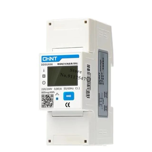 Chnt Chint Ddsu666 Ddsu666-H Dtsu666 Egyfázisú Din-Sínmérő 5 -80 A 1,5 -6 (Rs485) Power Inverter ...