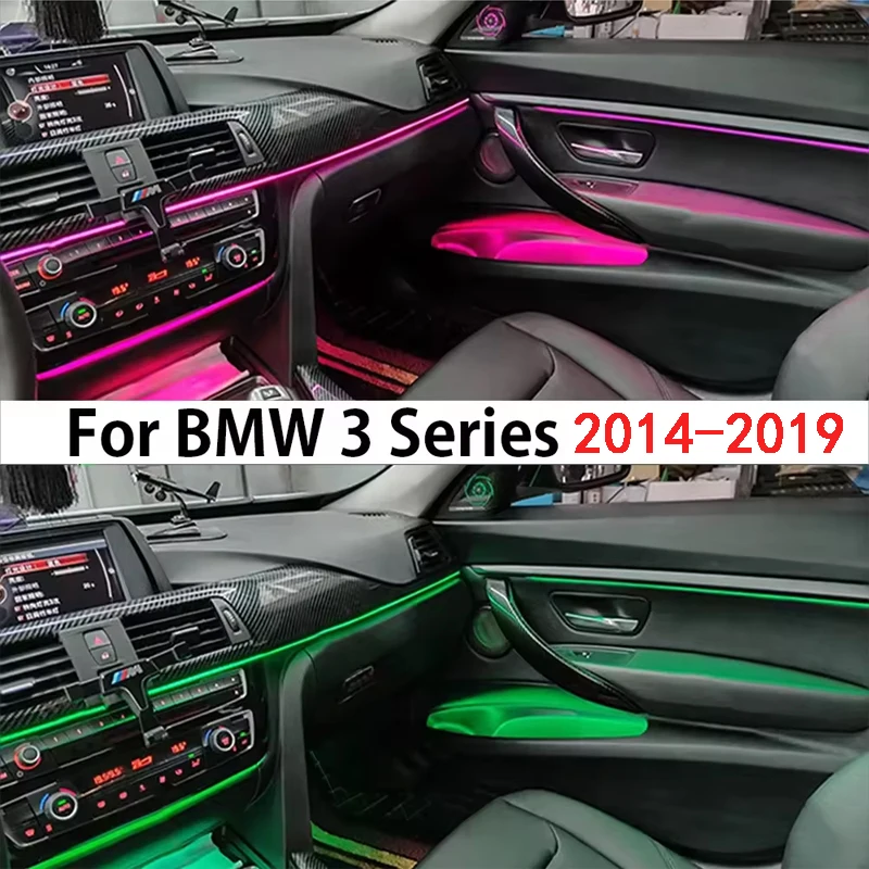 19 in 1 64 Color Ambient Light for BMW F30 3 Series Short Axis 2014 ...