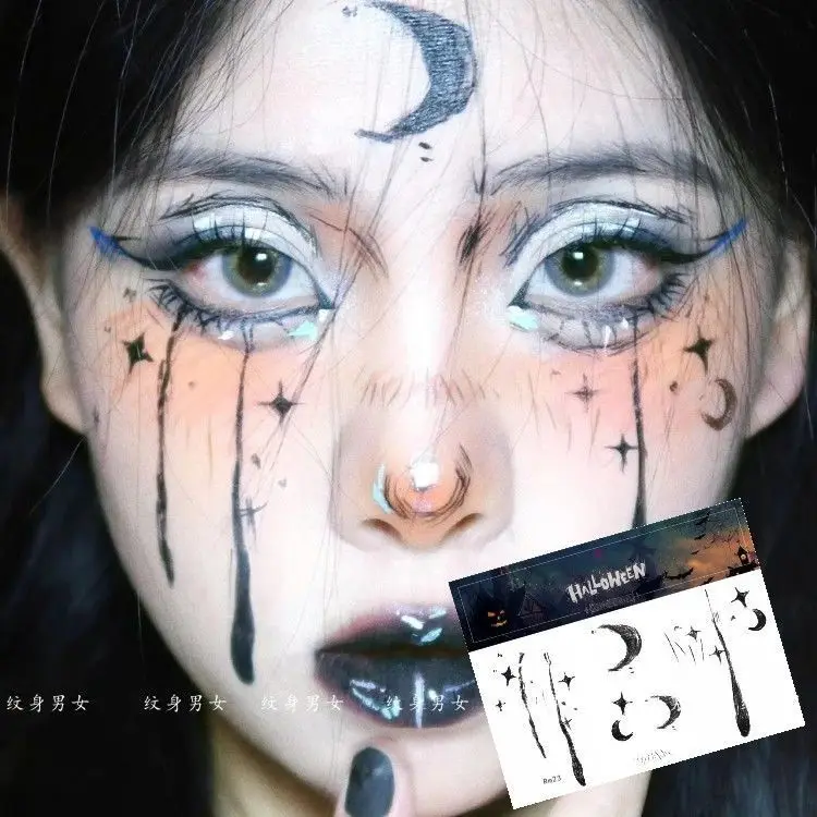 Goth Face Tattoo