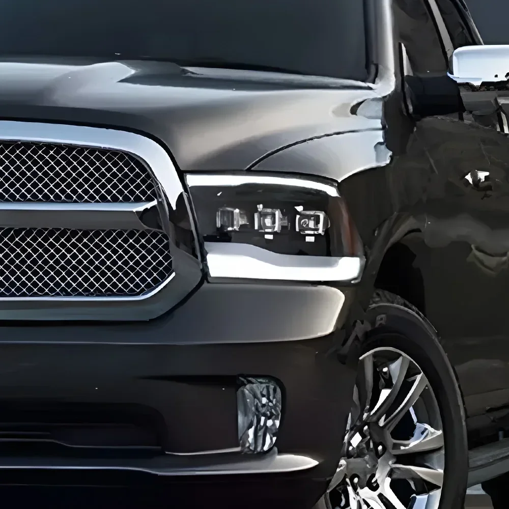 For Dodge Ram 1500 2500 2009-2018 Auto Headlights Projector Three Lens ...