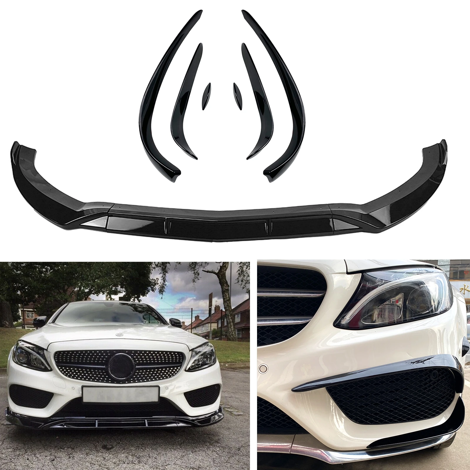 For Mercedes Benz C Class W205 2015-2018 Sport Only Front Bumper ...