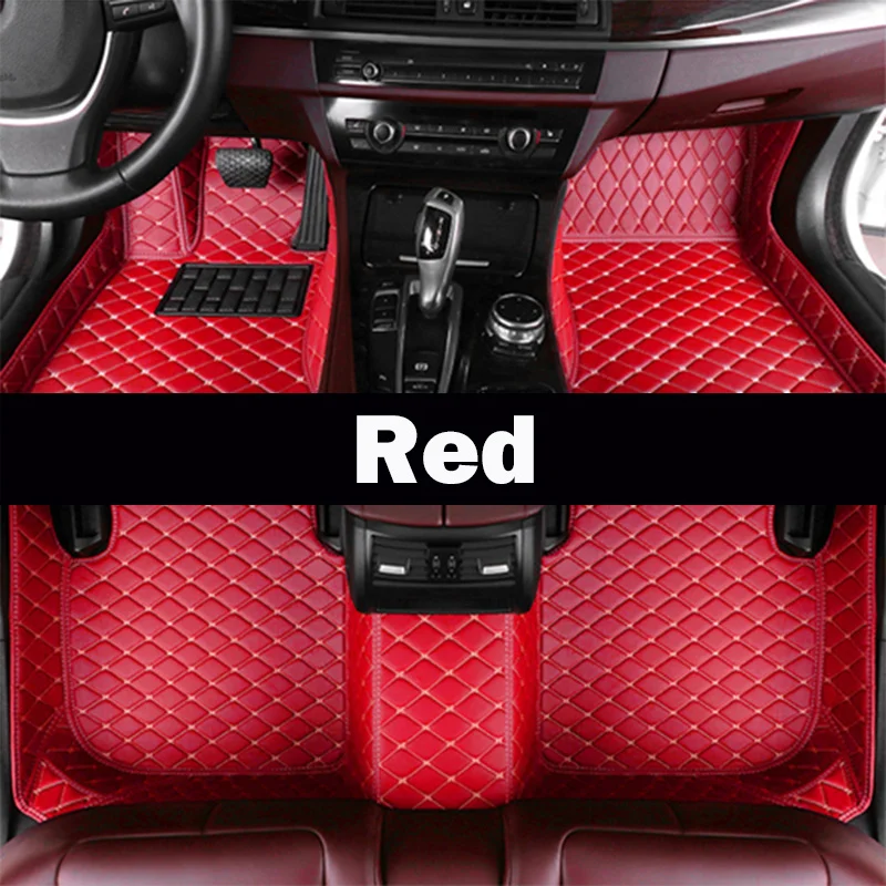 Tapis de sol de voiture en cuir sur mesure,tapis,tapis,repose-pieds ...