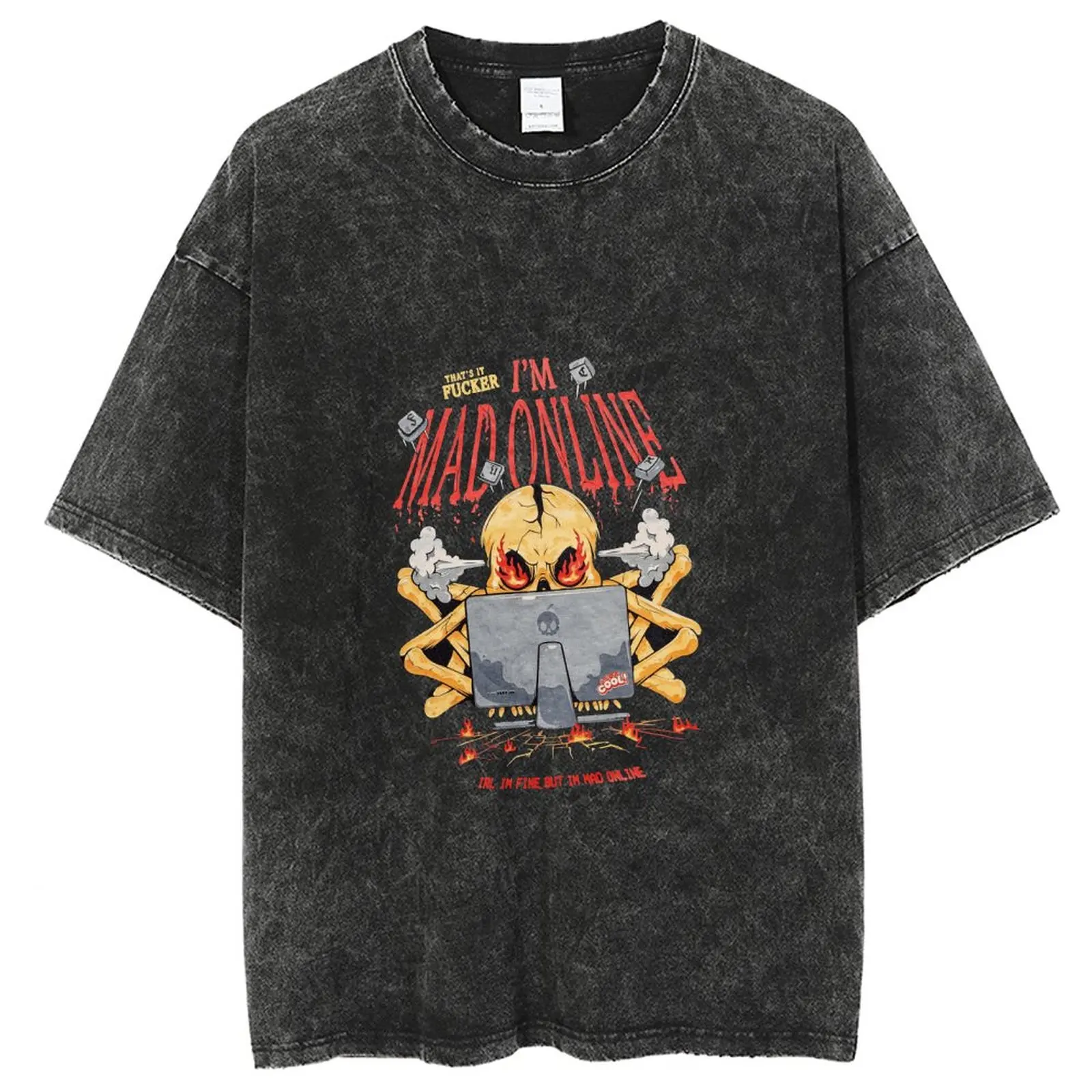 Anime-Creative-Design-Printed-T-Shirt-Men-Retro-Washed-Cotton-Tops-Tees ...