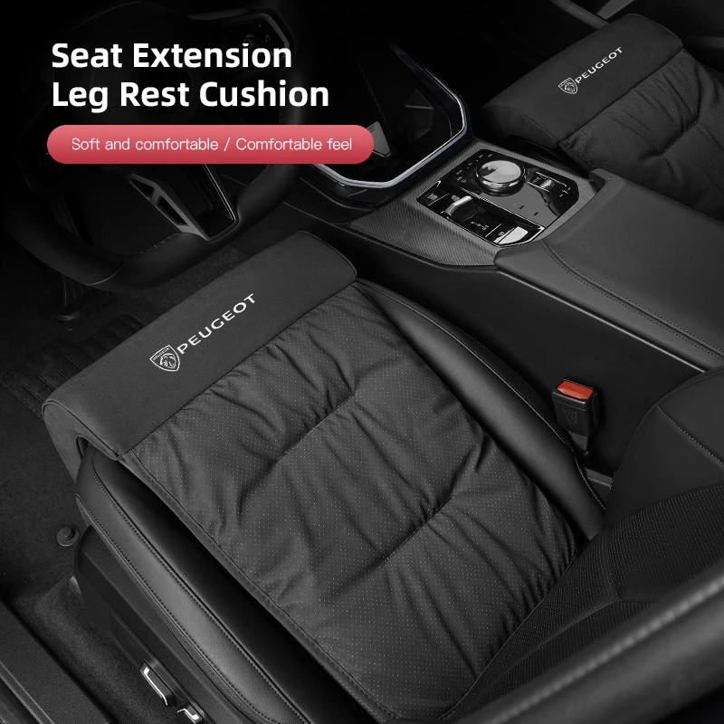 Suede Fabric Car Seat Extension Leg Rest Cushion Auto Extender Cushion ...