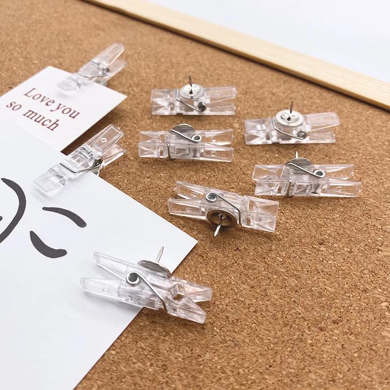 50PCS-Mini-Photo-Clips-Transparent-Spring-Plastic-Hanging-Towel ...