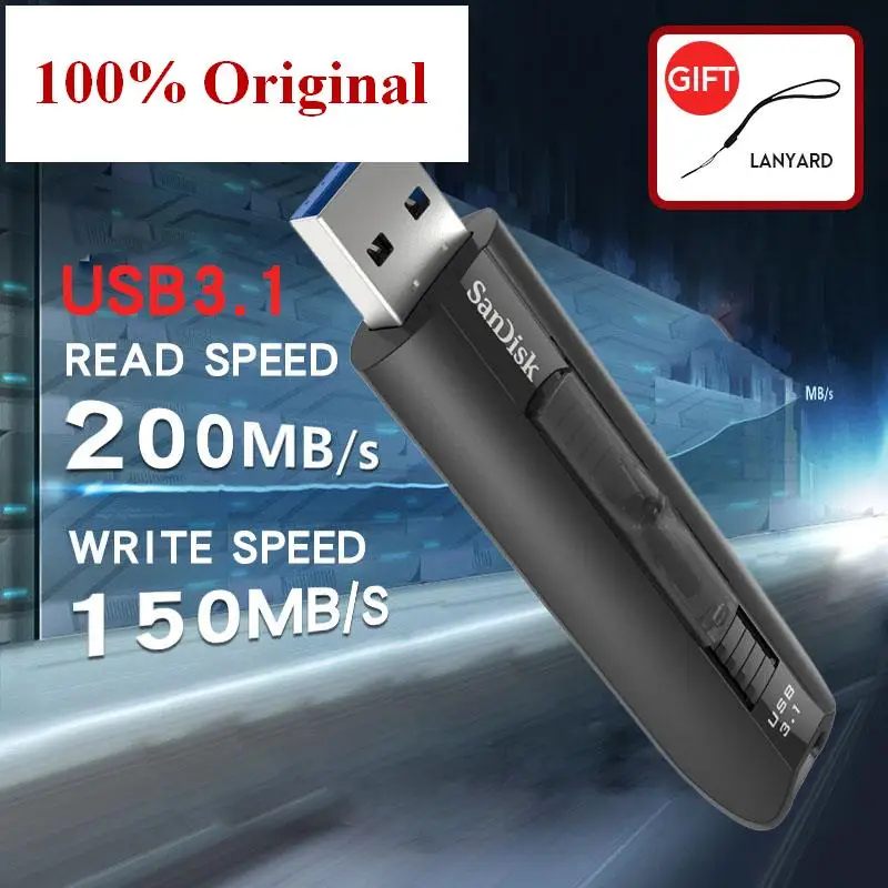 SanDisk-200MB-S-Extreme-USB-Flash-Drive-128GB-Mini-USB-3-1-Pen-Drive ...