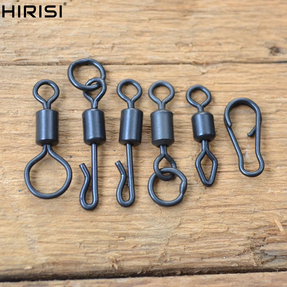 Hirisi 150 pieces Carp Fishing Swivels And Snaps In Box Quick Change ...