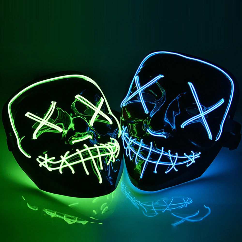New-Neon-Mask-LED-Light-Up-Mask-Glowing-Purge-Party-Mask-Halloween ...