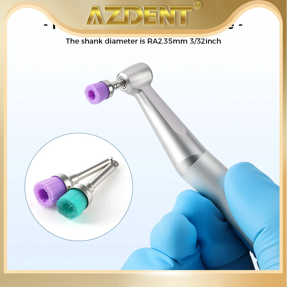 AZDENT Dental Colorful Nylon Prophy Polishing Brush 10pc Teeth Polisher ...