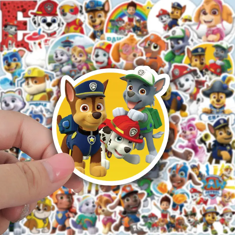 Paw Patrol Stickers Anime Figure Chase Marshall Skye Rubble, 49% OFF