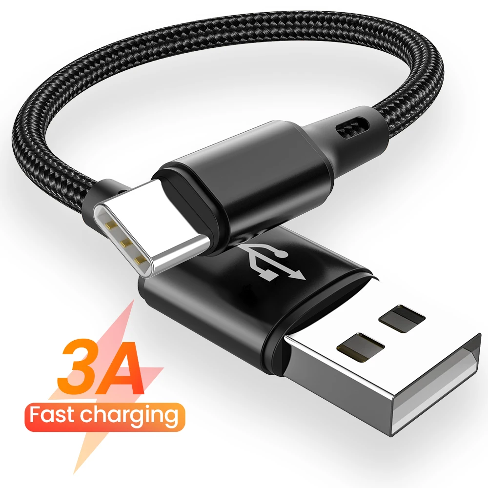 Portable-25cm-TypeC-USB-Data-Cable-3A-Fast-Charging-Kable-Safe-TPE ...