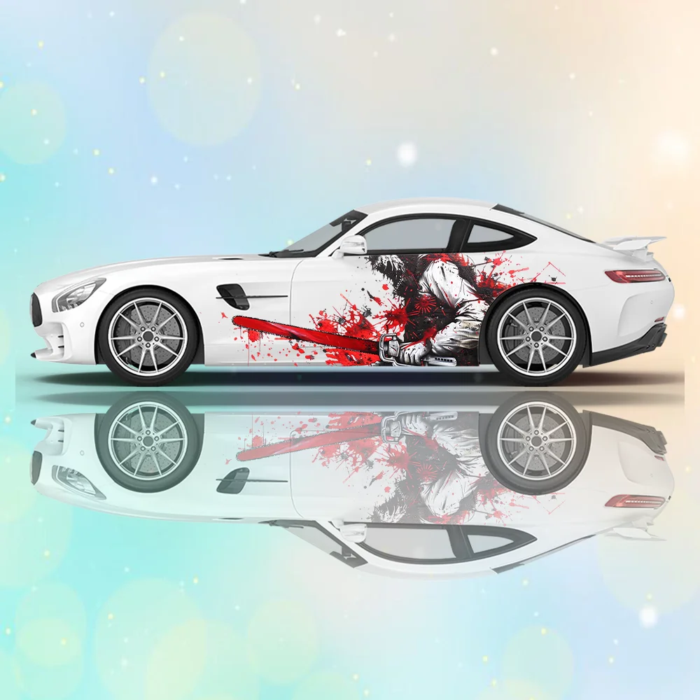 Adesivo per auto con decalcomania Bloody Sawman Decorazione floreale ...