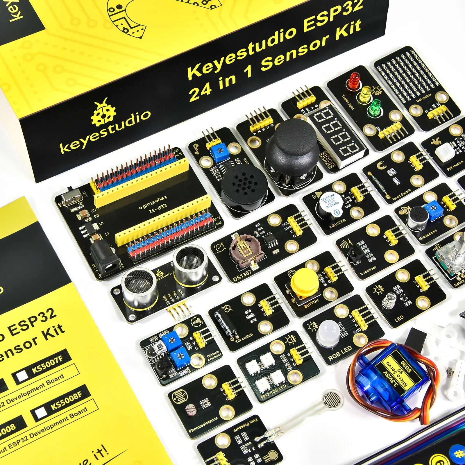 Kit Sensor Placa De Expansão Esp32 24 Módulos Programação Arduino Stem