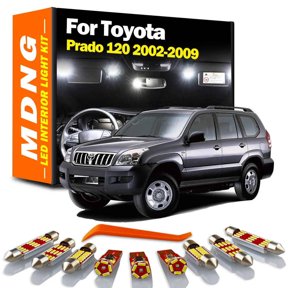 MDNG-17Pcs-LED-Bulbs-Interior-Reading-Light-Kit-For-Toyota-Prado-120 ...