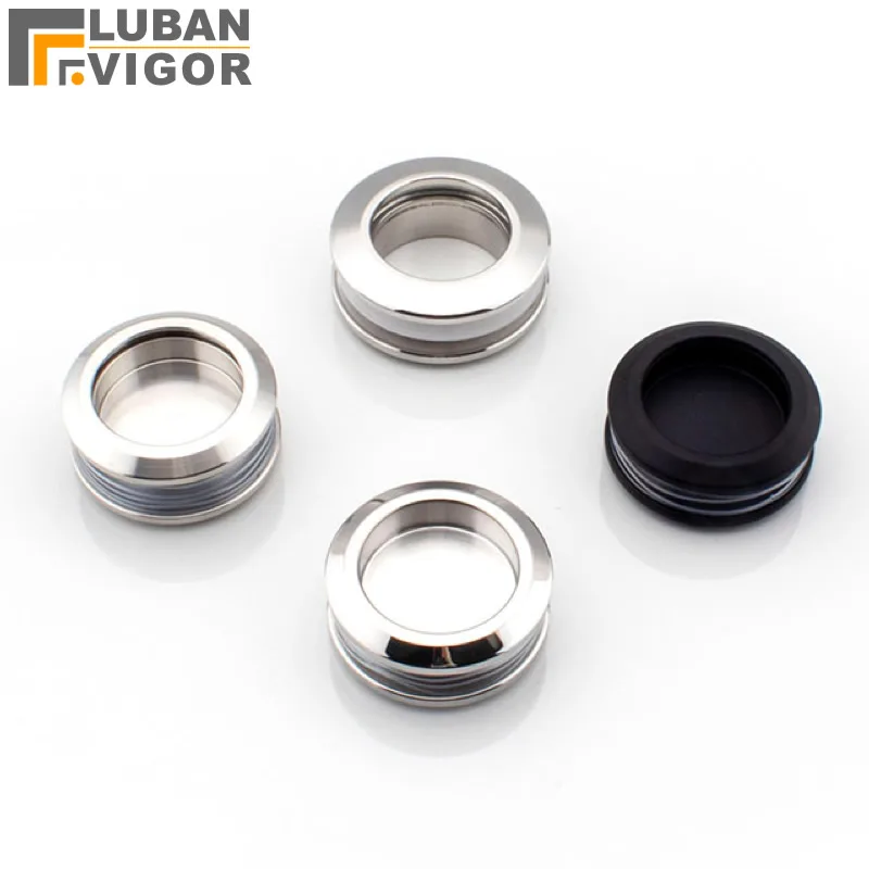 304 stainless steel round handle, Bathroom glass , Invisible sliding ...