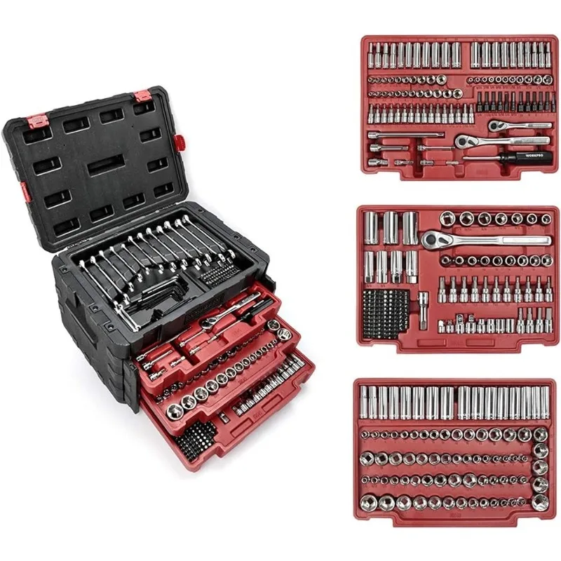450-Piece-Mechanics-Tool-Set-Universal-Professional-Tool-Kit-with-Heavy ...