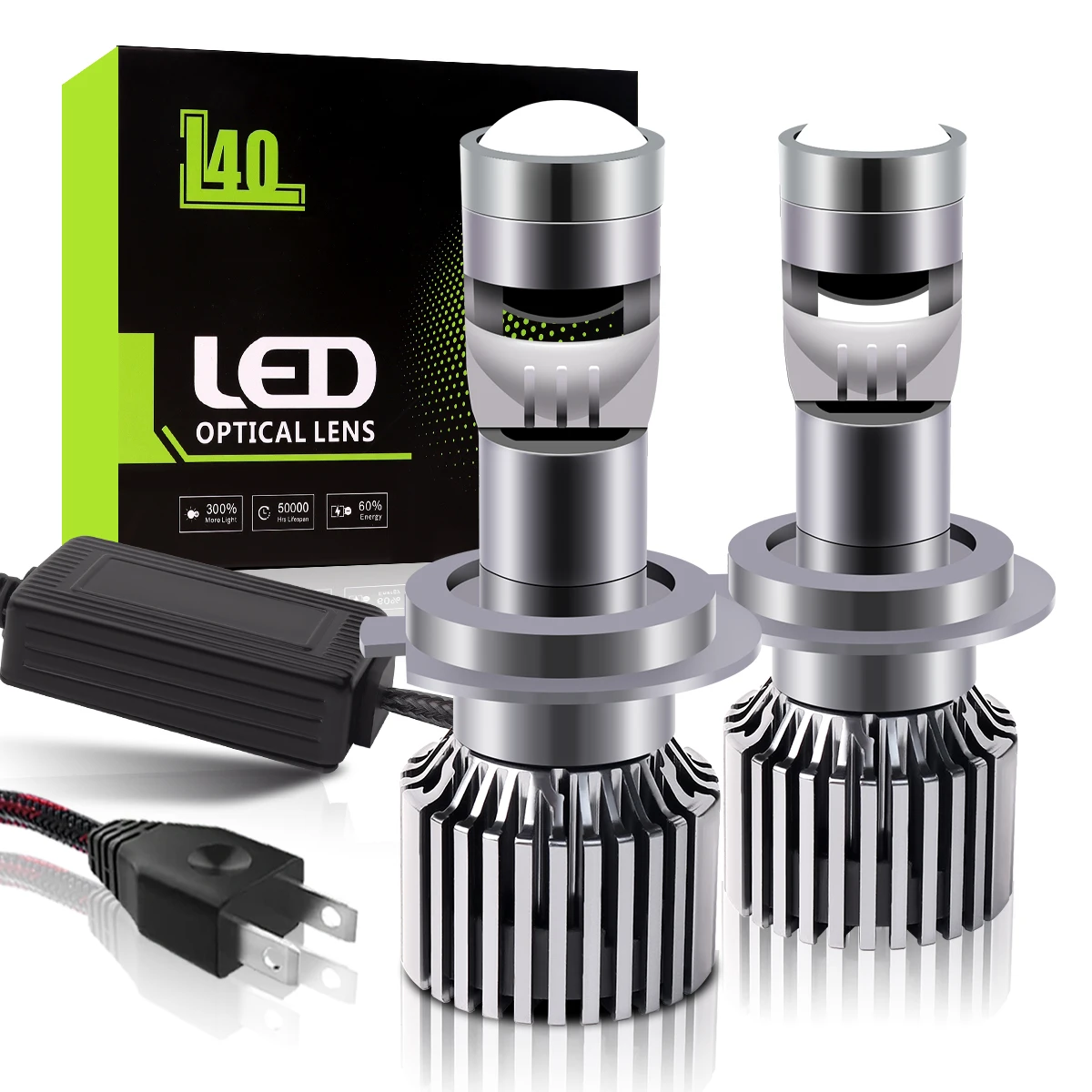 2-X-H7-H11-LHD-RHD-LED-Headlight-Mini-Lens-Projector-9005-9006-Auto-Low ...