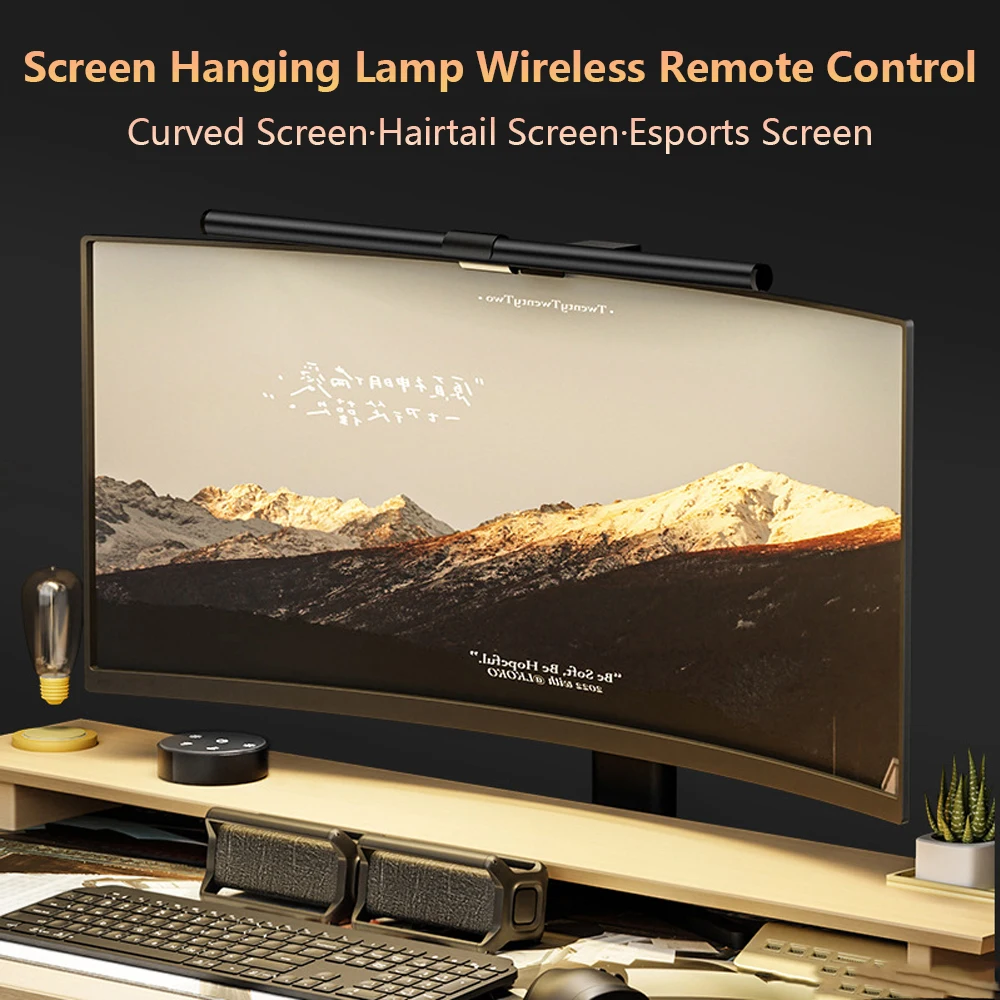 LED-Computer-Monitor-Hanging-Light-Adjustable-USB-with-Wireless-Remote ...