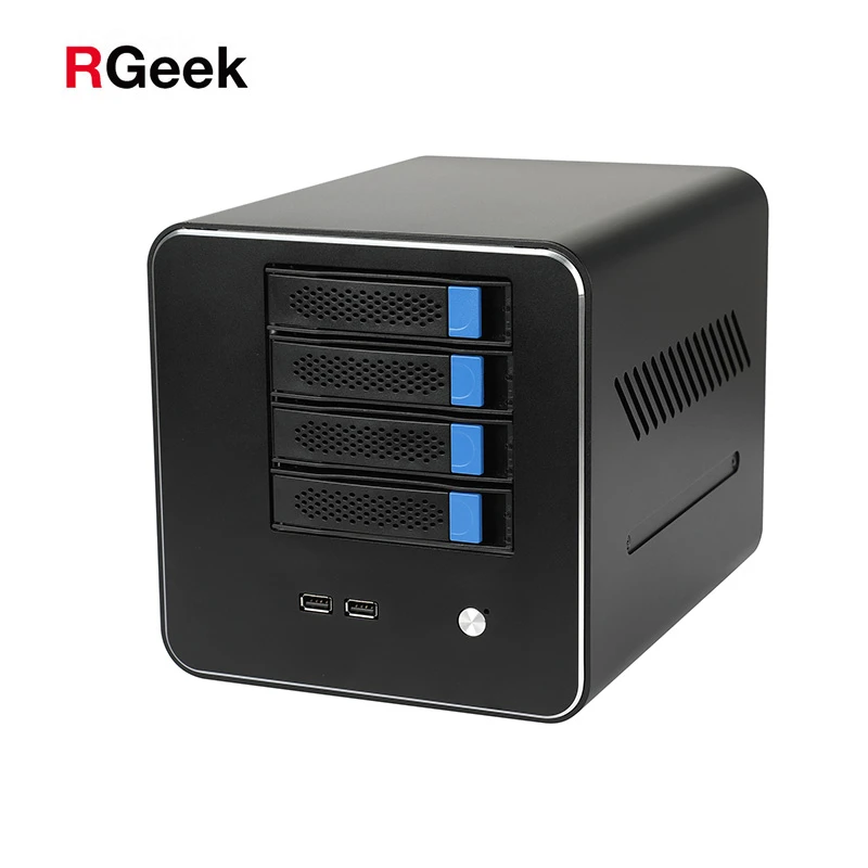 RGeek Custom Logo Universal Full Aluminum 4 Bay 3.5inch HDD Mini ITX PC ...