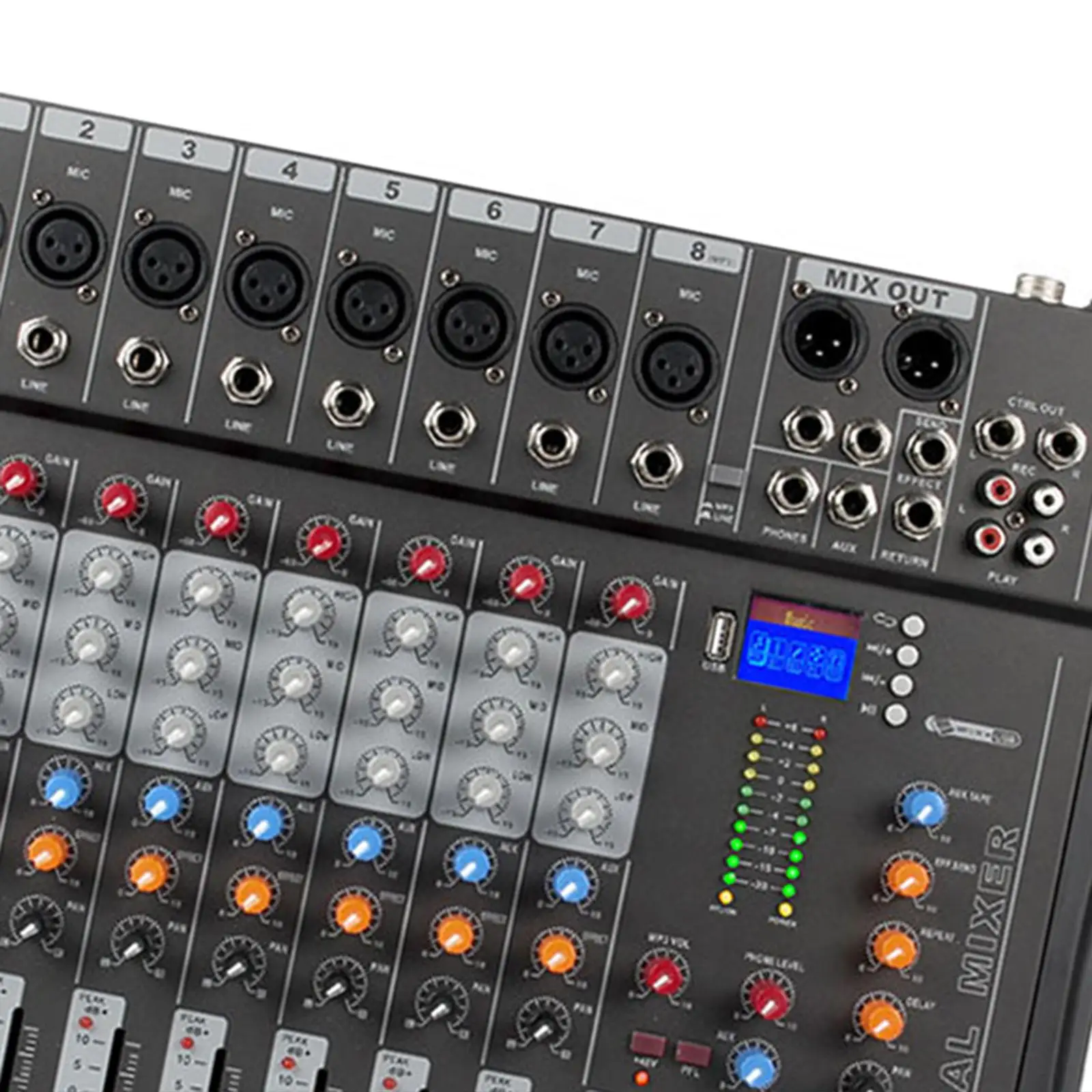 8-Channel-Mixer-Sound-Mixing-Console-EU-Adapter-Durable-for-Family-KTV ...